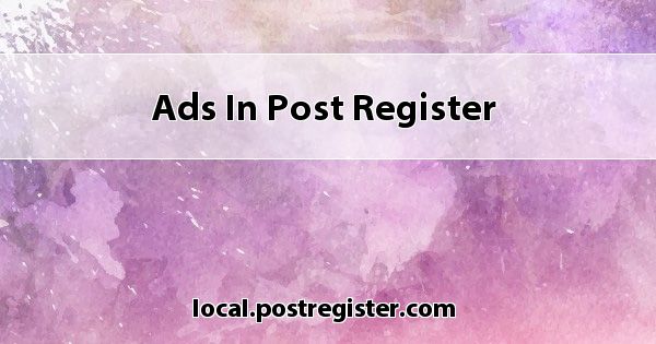 Ads in Post Register